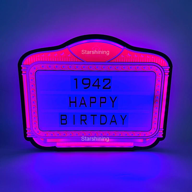 Customized Logo Led Letters Board Vip Display Glorifier Led Marquee ...