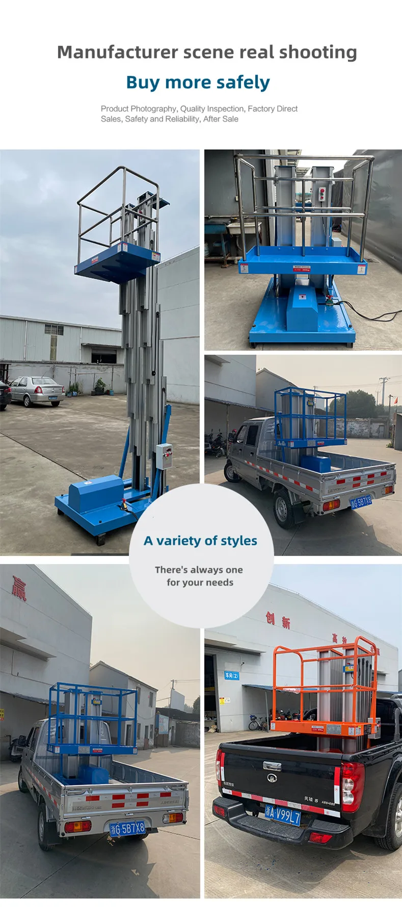 4-24m Portable Vertical Hydraulic Ladder - Aluminum Lift