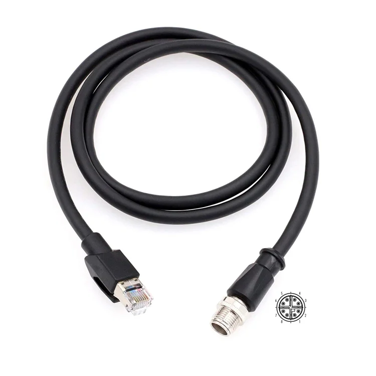 Ethernet Patch Cord M12 Connection Network Cable High Quality M12 Patch ...