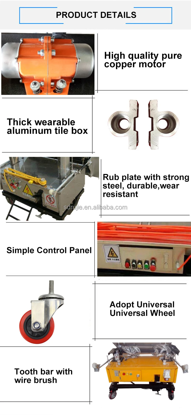 Wall Render Machine Automatic Cement Mortar Rendering Machine - Buy ...