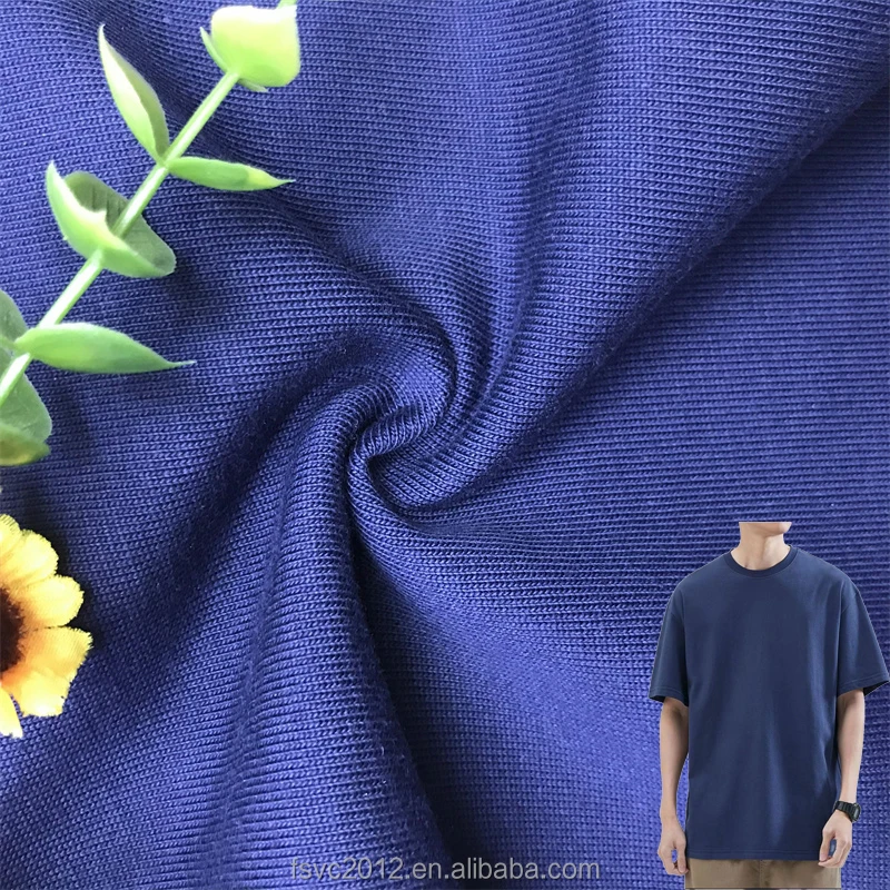 Heavyweight 100% Cotton Jersey Fabric 300gsm Single Jersey Knit T-shirt ...
