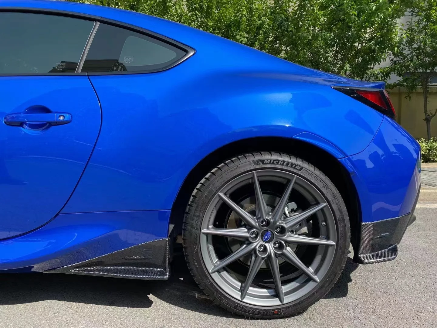 STI Style Carbon Fiber Rear Bumper Splitter Spats for Subaru BRZ