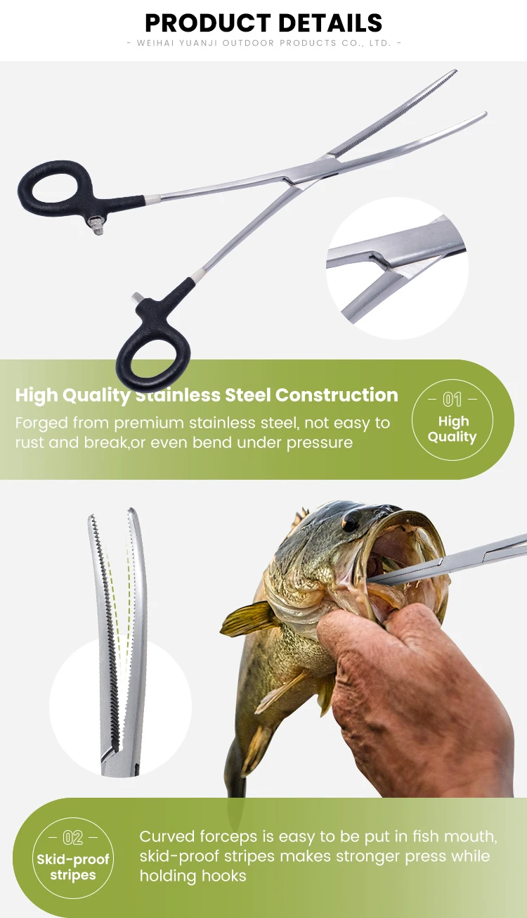 Curved Fly Fishing Locking Hemostat Forceps 7'' Stainless Steel ...