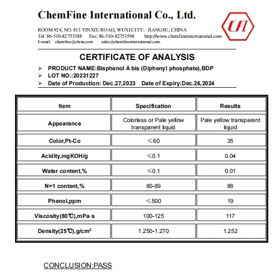 BDP Bisphenol a Diphosphate CAS 181028-79-5 Halogen-Free Flame ...