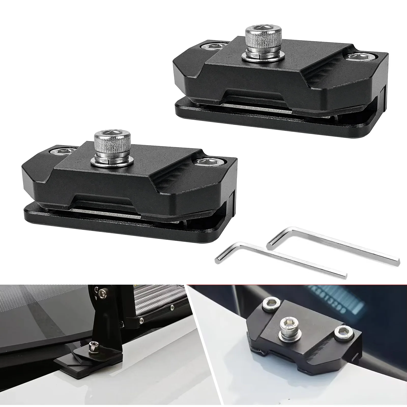 No Drilling Car Engine Hood Led Light Mounting Bracket Auto Bonnet ...