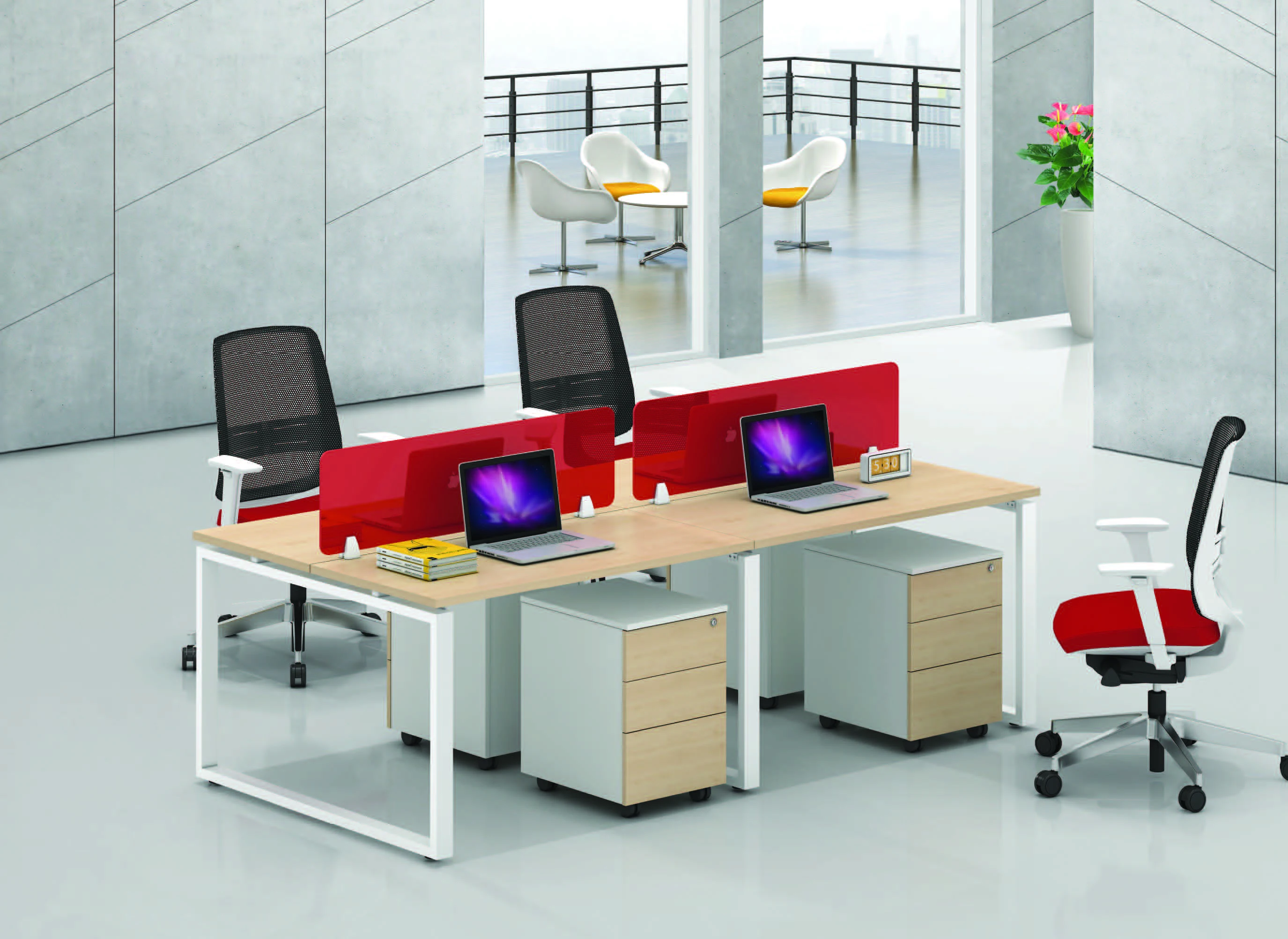 Modern Rectangular Metal Conference Table - Durable & Stylish