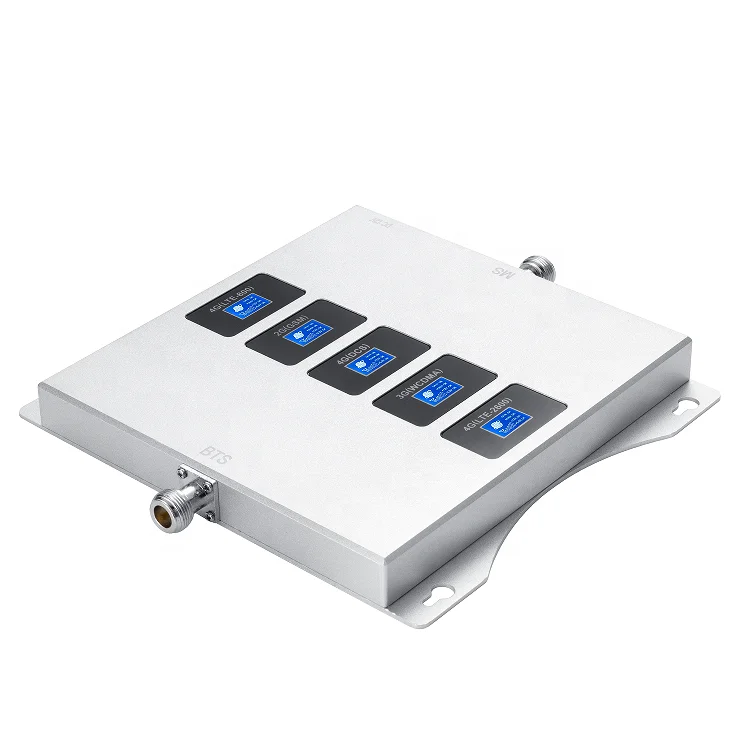 5 Band Multiband Mobile Network Booster 800/900/1800/2100/2600mhz ...