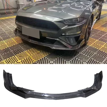 Carbon Fiber Front Lip For Ford Mustang Gt 2015 -2022 Car Front Bumper ...