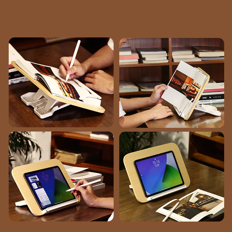 Angled Book Holder - Portable and Adjustable Reading Stand