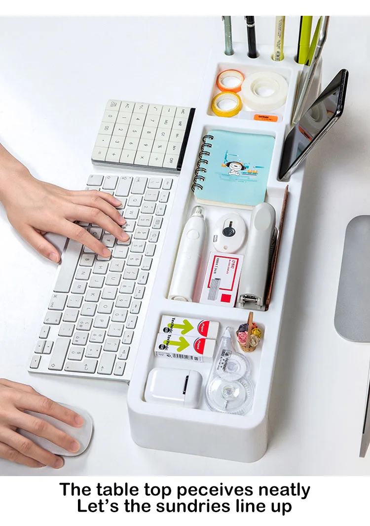 Office Desk Stationary Holders Memo Tray Table Shelf Keyboard Rack ...
