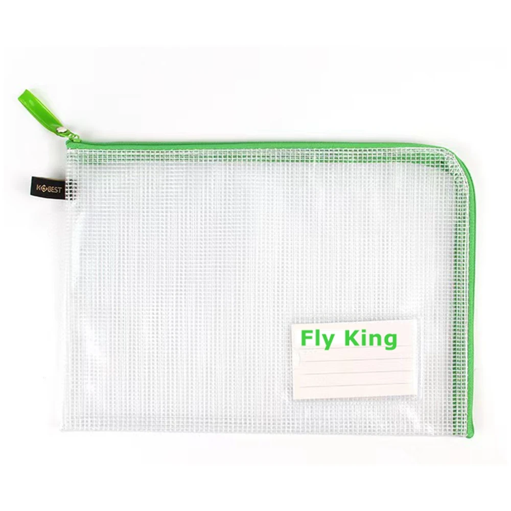Office Supply Pvc Mesh Zipper Document Bag Plastic Document Bag A4 ...