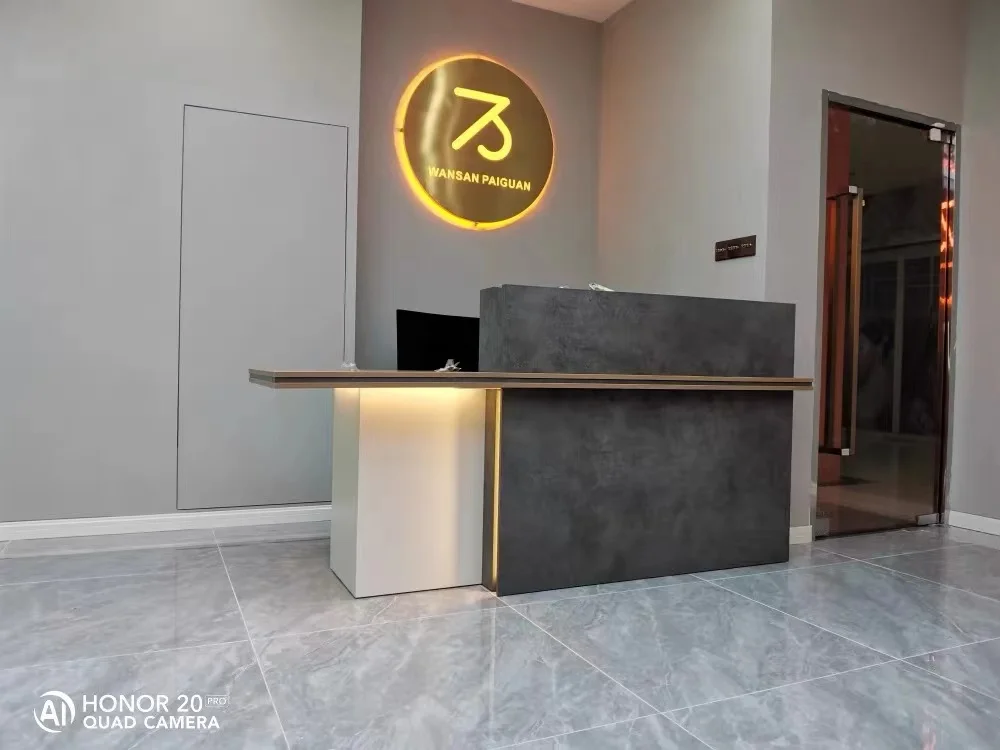Company Office Reception Desk Modern Minimalist Clothing Store ...