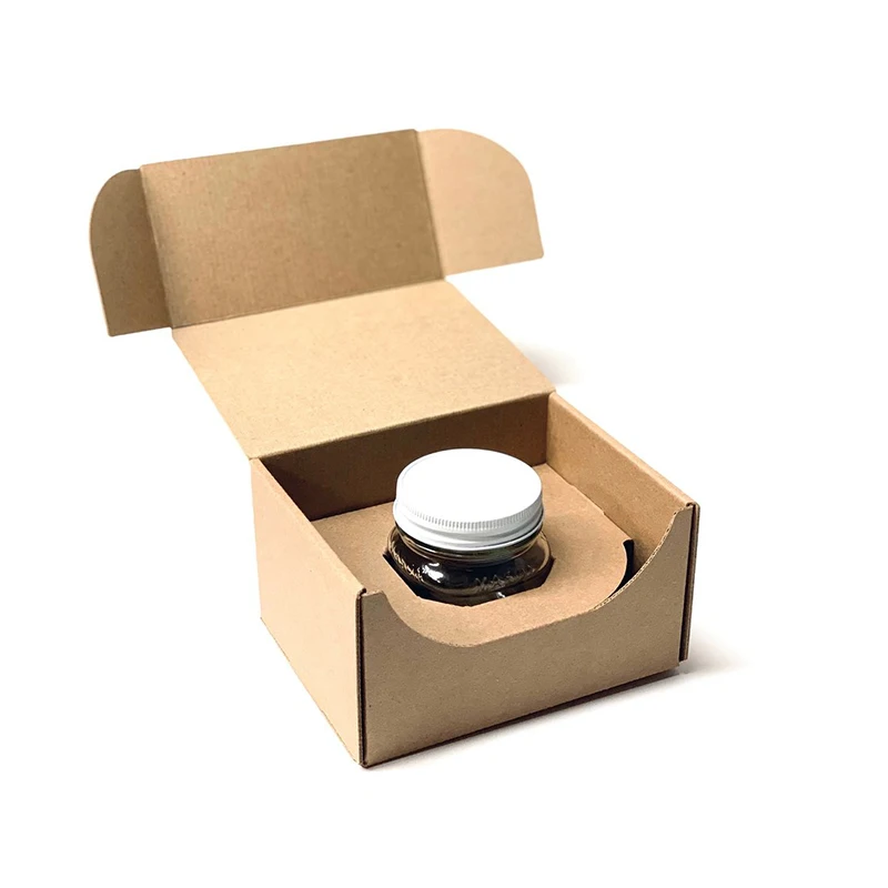 Custom Logo Printed Corrugated Bottle Can Tin Jar Carrier Box Brown ...