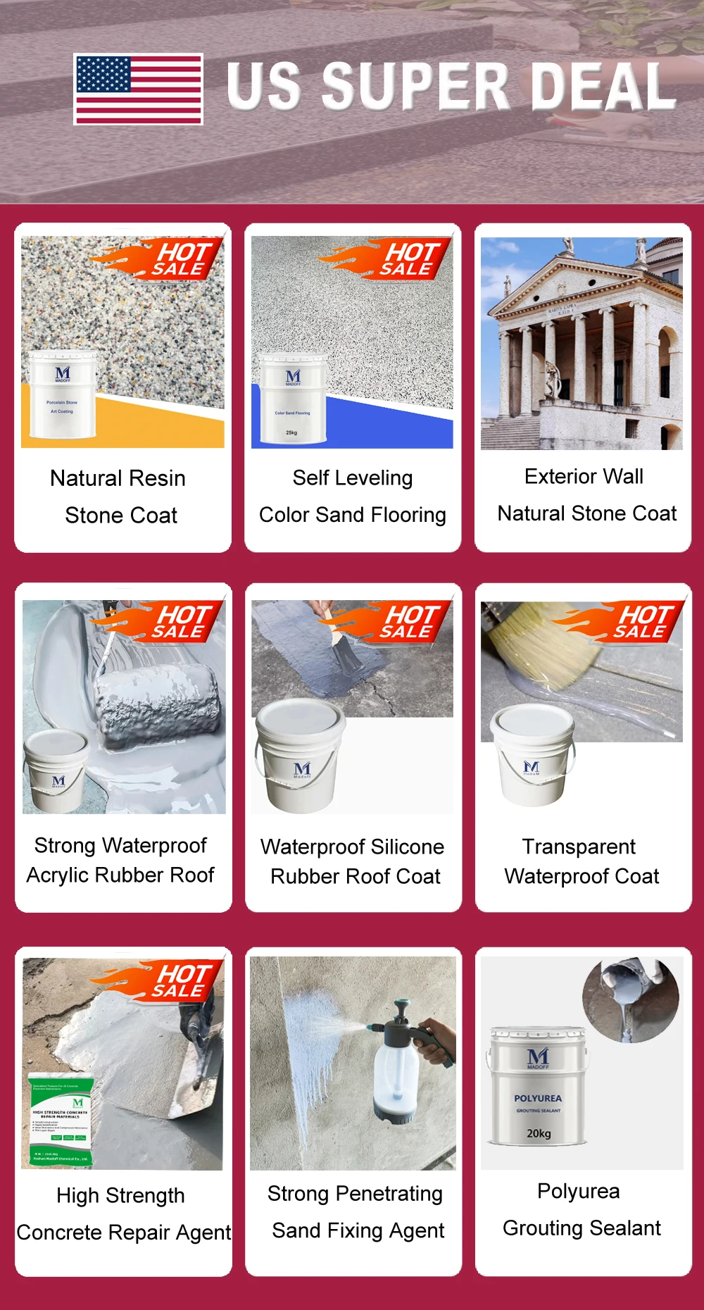 Self-Leveling Color Sand Epoxy Floor Coating Scratch Waterproof Dust ...