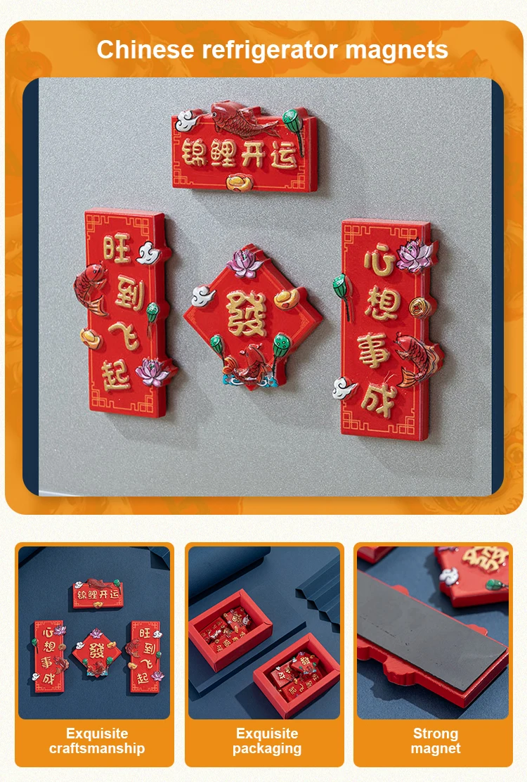 Wholesale Spring Festival Couplets Cute Chinese Custom Resin 3d ...