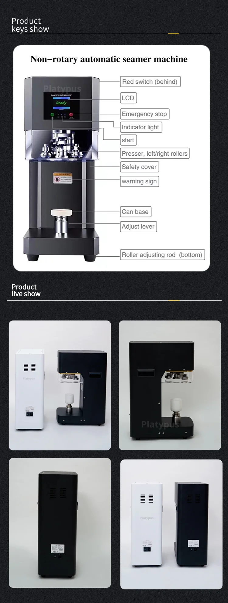 2023 Non-Rotating Fully Automatic Plastic Bottle Cap Sealer