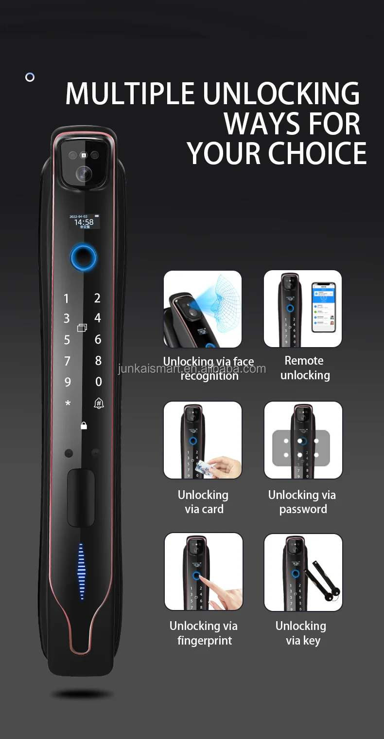 Electronic Lock Smart Door Lock With Camera Promotion Fingerprint Door ...