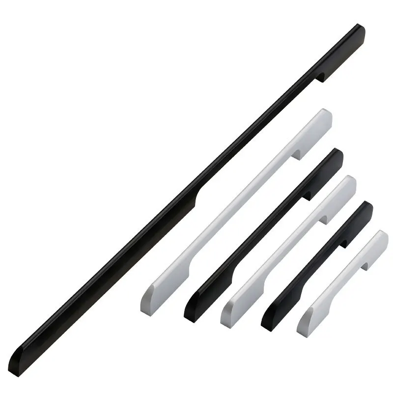 Style 710 Black Aluminum Alloy Cabinet Handle - Modern & Durable