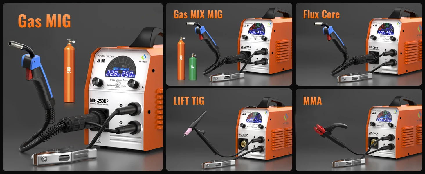 5IN1 Aluminium Welder MIG250DP - Versatile & Easy to Use