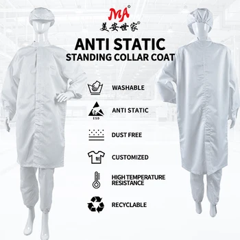 Custom Electrostatic Prevention Suit Esd Cleanroom Clothes Antistatic ...