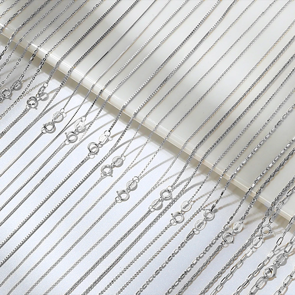 Rinntin Sc Sterling Silver Gold Cuban Link Chain Necklaces For Women ...