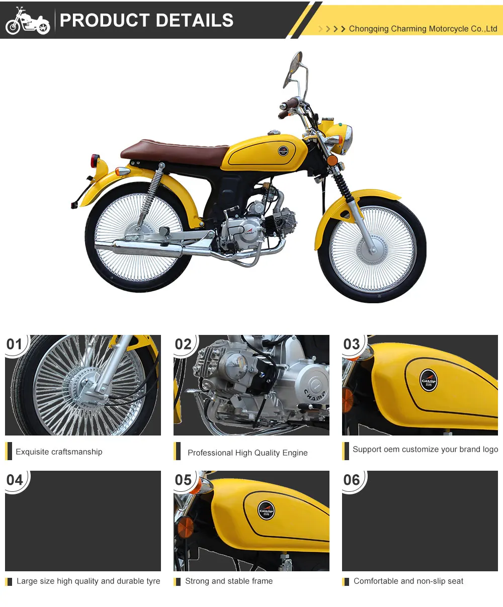 2022 Nouveau Design Pas Cher Vintage 110cc et 125cc Motos À Essence ...