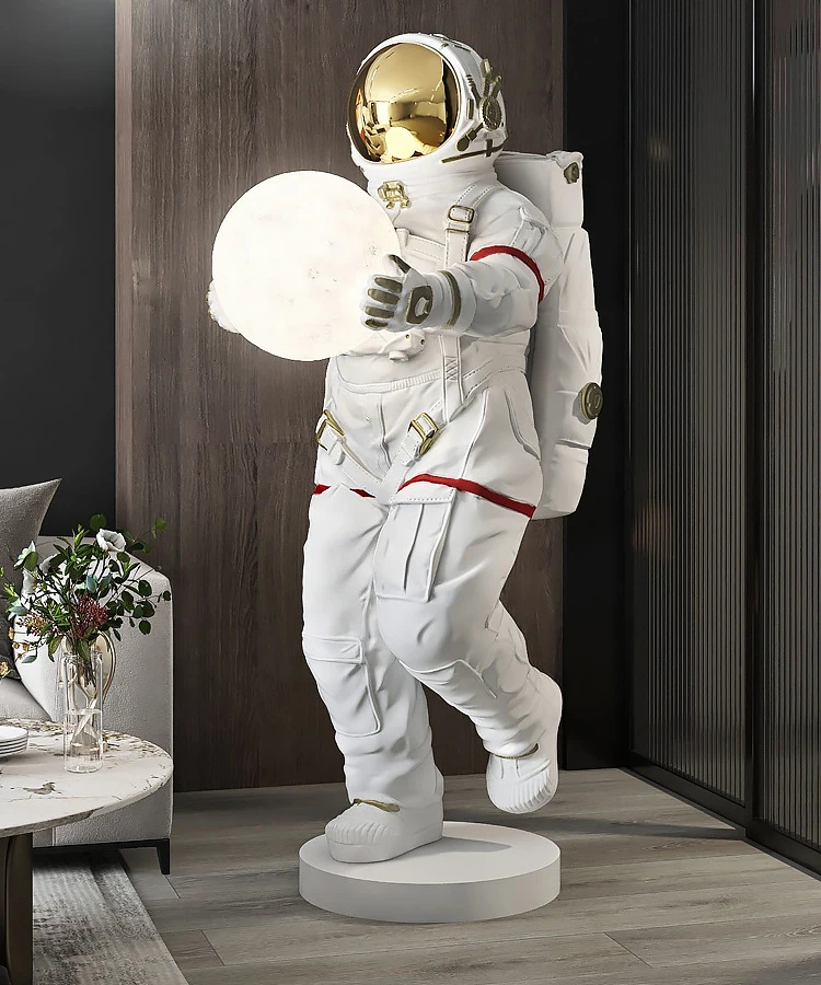 LED Modern Hot Sale Astronaut Decor Resin Space Man Figurine Astronaut ...
