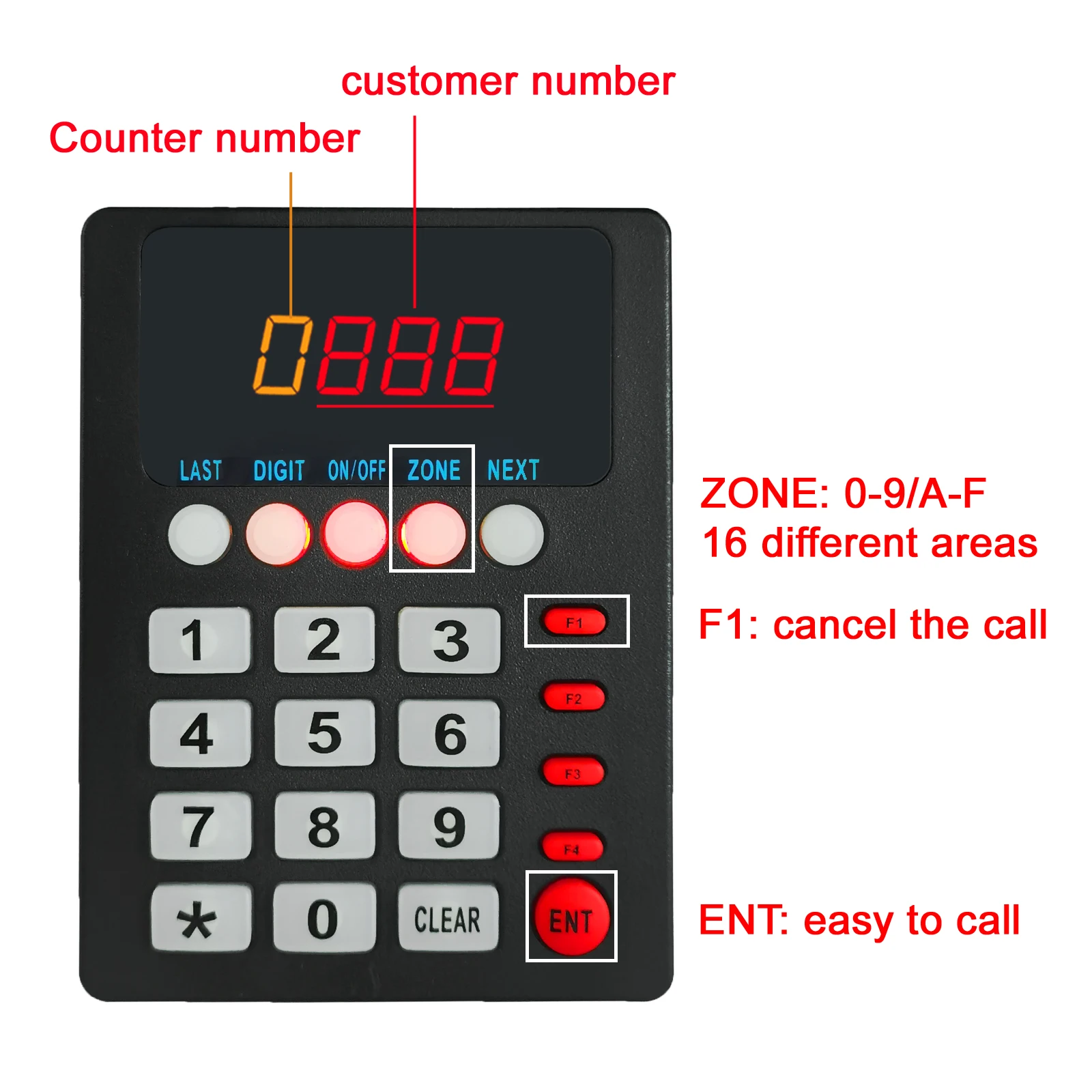 Take A Number Numbering System Display Receiver Thermal Printer For Customers Ticket System For ...