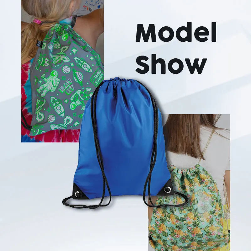 Custom Logo Drawstring Bag - Waterproof & Nylon Sublimation