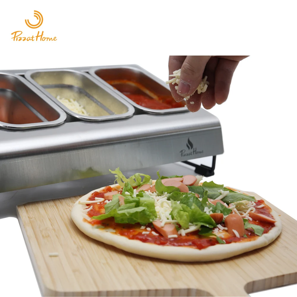 201 Stainless Steel Pizza Topping Station Ingredients Preparation Stand ...