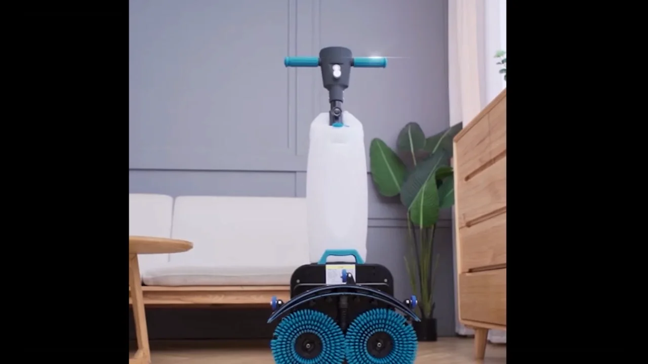 Lesp 2024 Mini Floor Sweeper Machine,Commercial Stand-on Floor Scrubber ...