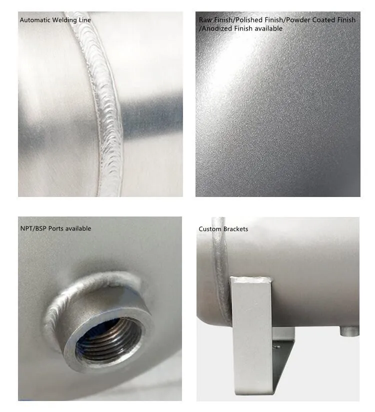Custom Aluminum Steel Air Compressor Storage Tank For Truck Trailer