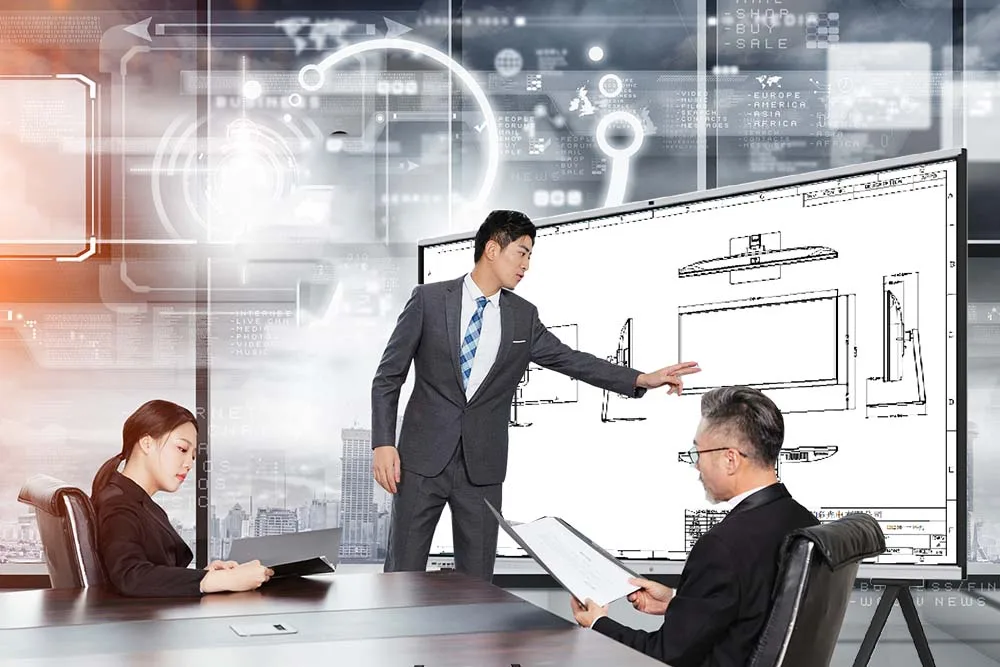 Factory Direct Smart Interactive White Board Finger Touch Screen 65 75 ...