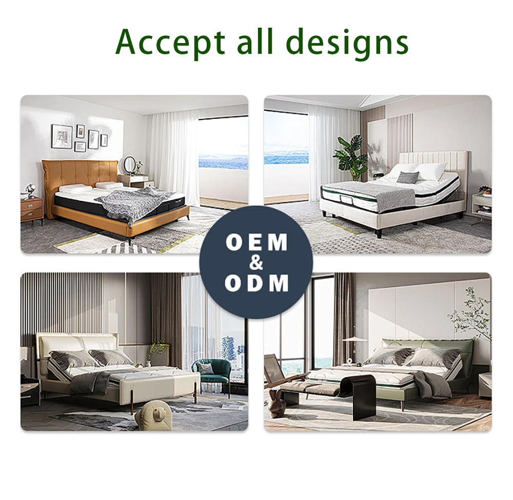 Tekvorcare Okin Adjustable Bed Frame with Massage Full Size Guardrail ...