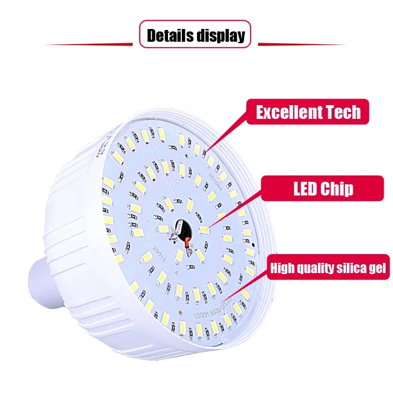 Camping Hike Usb Charging Led Bulb 20w 30w 60w 80w Rechargeable Outdoor ...