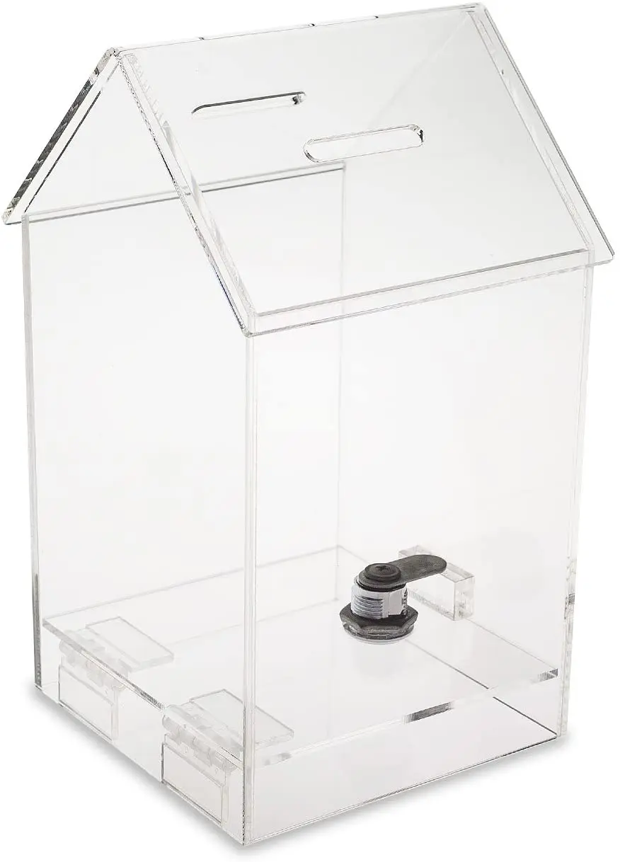 Spring Sign Transparent Acrylic Election Ballot Box With Lock - Buy ...