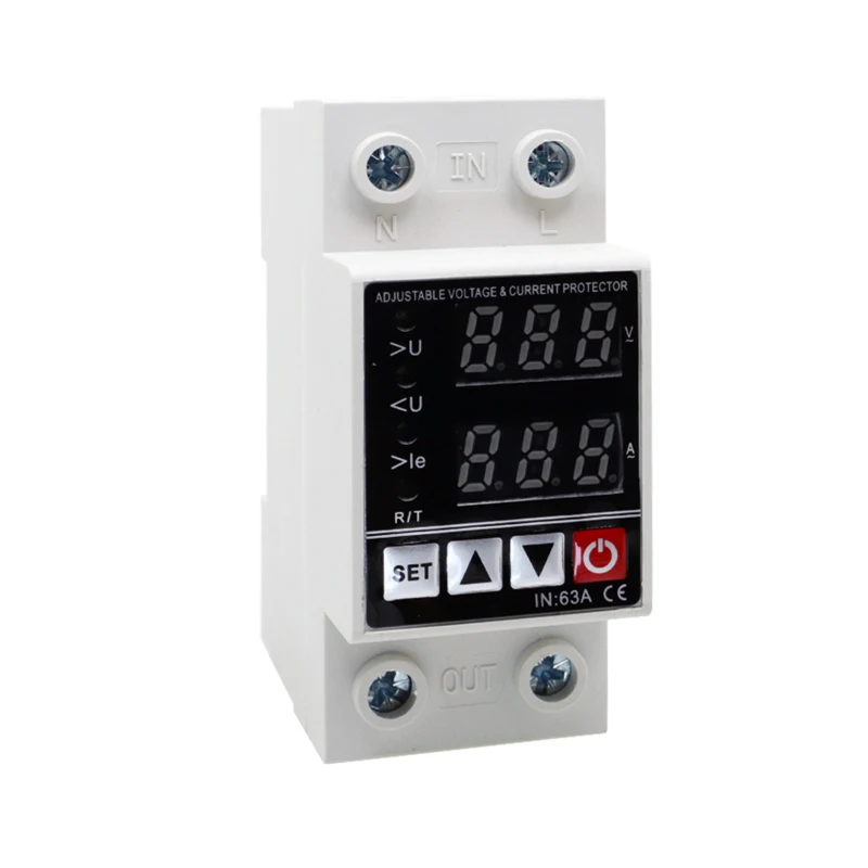 63A Automatic Reconnect Circuit Breaker Over And Under Voltage Over ...