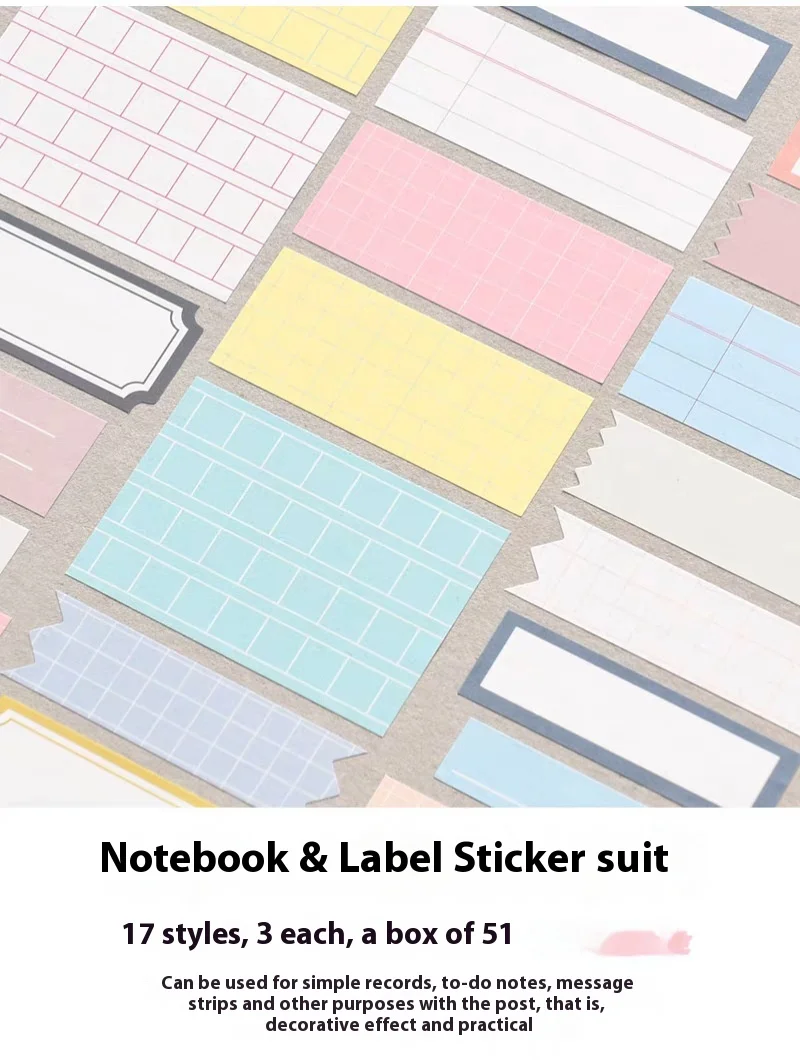 Multi-style Combination Label Stickers Set Magnetic Memo Pad Message ...