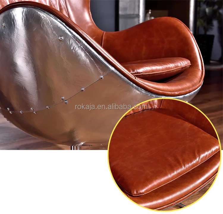 Luxury Rivets Swivel Accent Chair Aluminum Back Office Chairs Modern ...