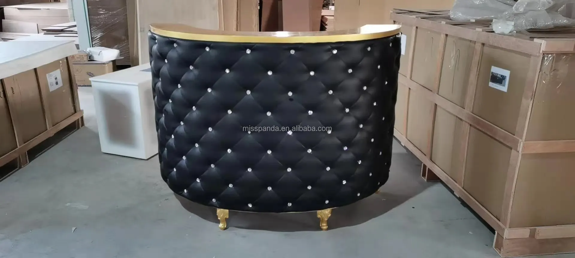 Wholesales Modern Reception Counter Cashier Reception Desk Semi Circle ...