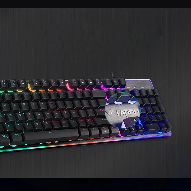 Rapoo V52PRO mechanical gaming keyboard wired USB mixed color backlit ...