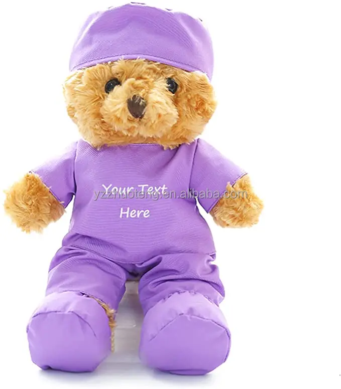 Custom Stuffed Doctor Nurse Teddy Bear with Stethoscope