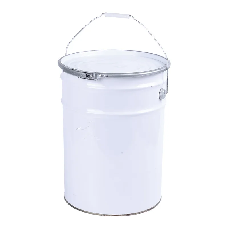 20L round 5 Gallon Metal Bucket Metal Cans jerry can with Dish Cover ...