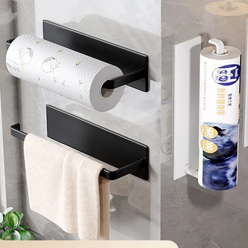 Iron Roll Paper Bathroom Punch-free Cabinet Paper Towel Rack - Buy ...