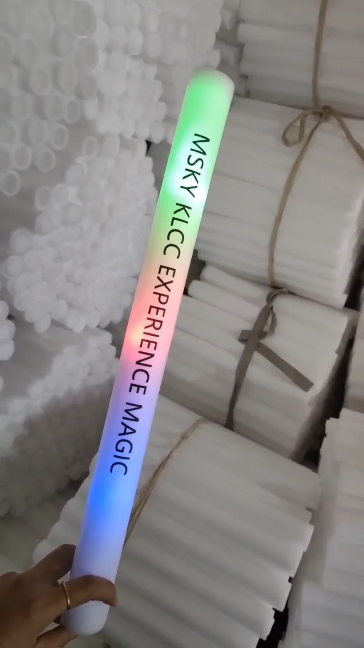 Factory Custom Led Foam Glow Sticks 3 Modes Color Changing Party ...