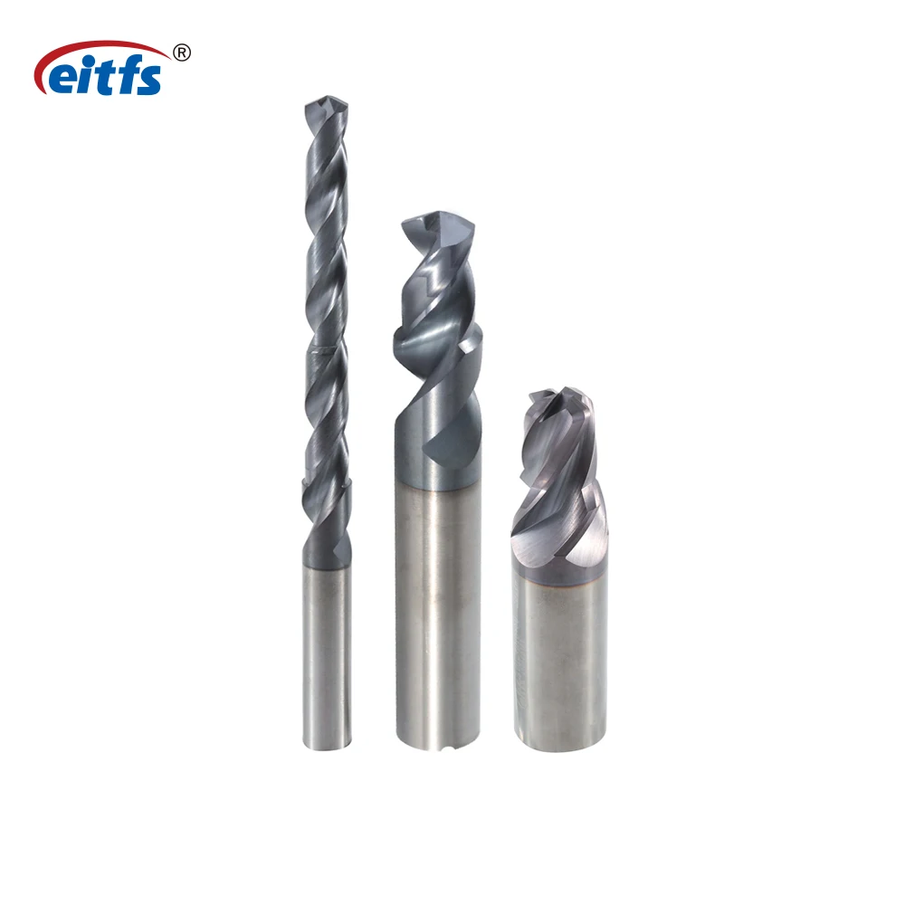 EITFS Tungsten Carbide Solid Step End Mill CNC Router Milling Cutters ...