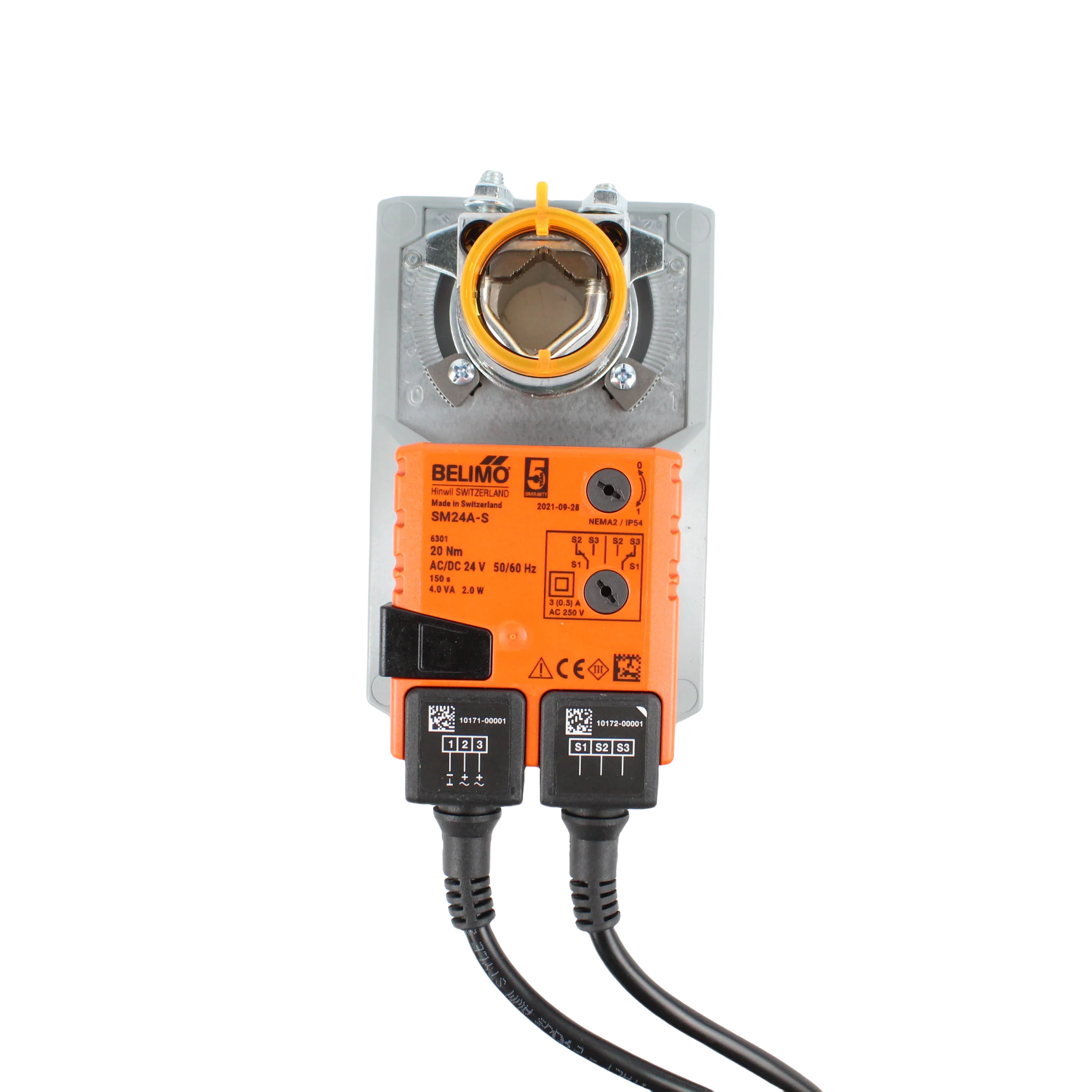 보조 스위치가있는 Belimo Sm24a-s 댐퍼 액추에이터 Hvac 용 20 Nm Ac24v Dc24v 로터리 액추에이터 난방 ...