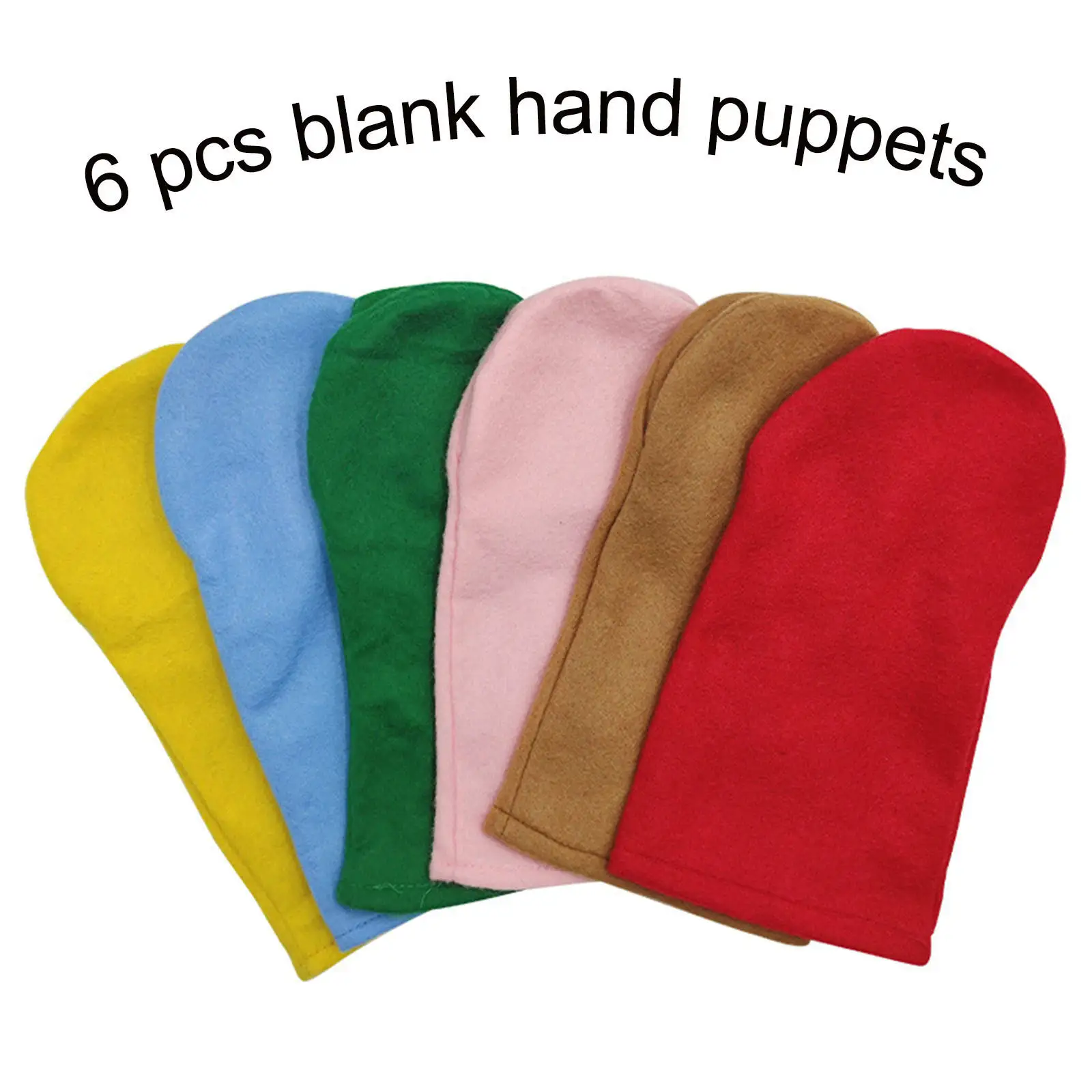 6 Piece Kids Hand Puppet Making Kit Art Craft Felt Socks Puppet ...