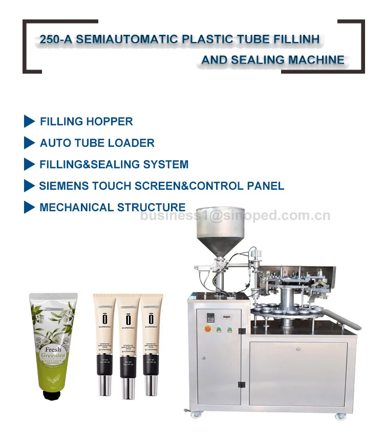 Semi Automatic Ultrasonic Toothpaste Cosmetic Ointment Plastic Aluminium Soft Tube Filling And ...