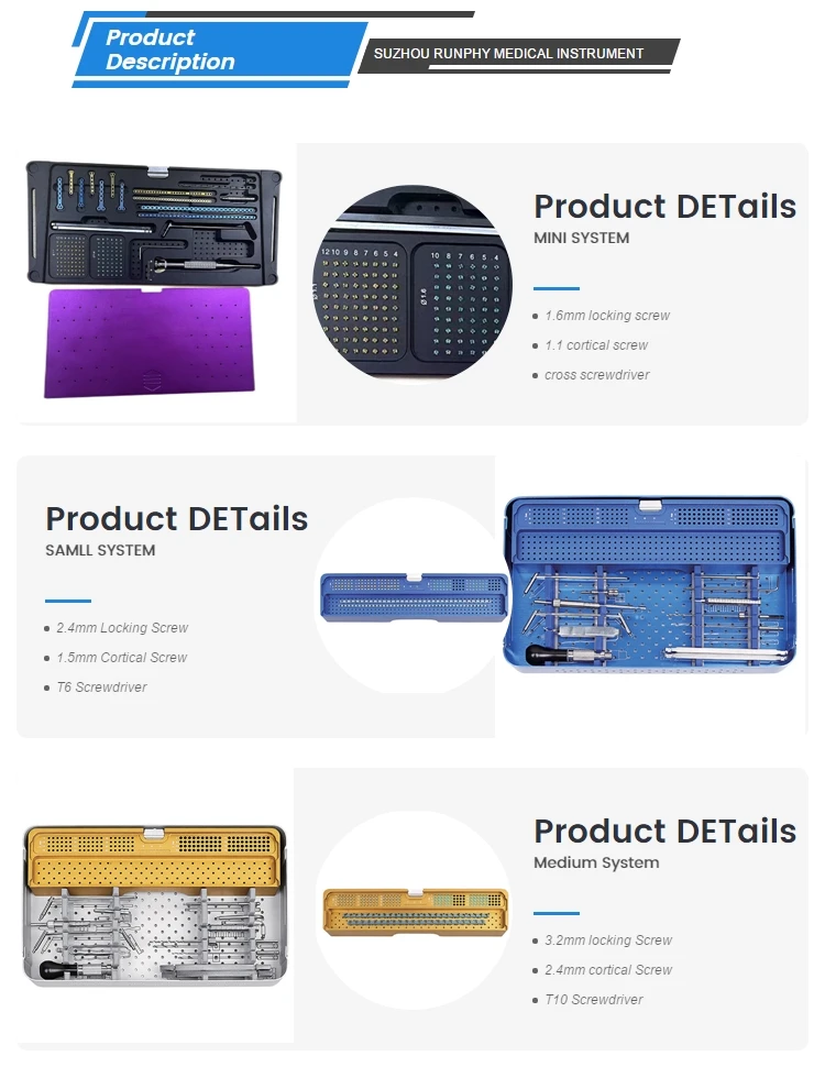 Veterinary Orthopedic Implant Instrument Kit for Dogs 1.5/2.0/2.4/2.7mm ...